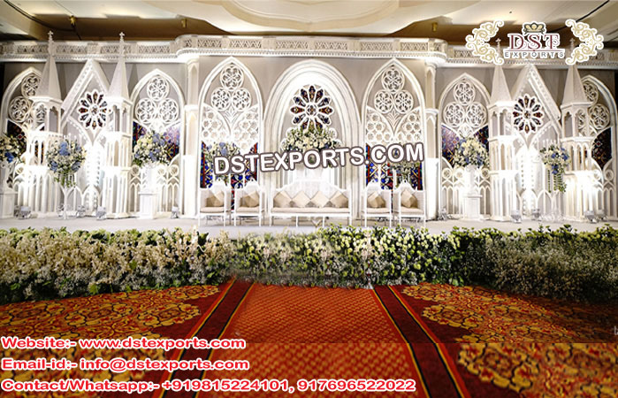 Wedding Stage Victorian Style Back-frame Setup