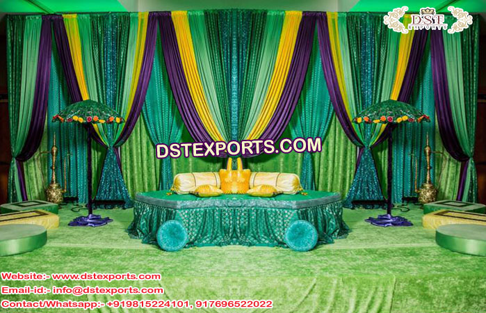 Muslim Nikah Stage Backdrop Curtains