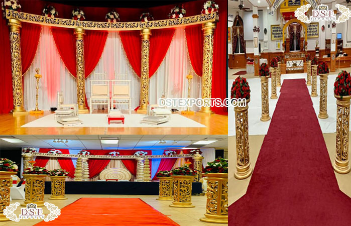 Open Golden Stage for Wedding Ceremony