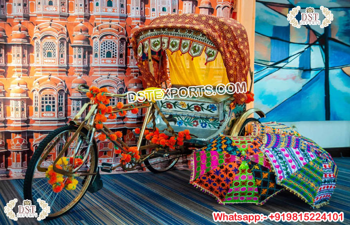Decorated Indian Rickshaw for Bride Groom Entry