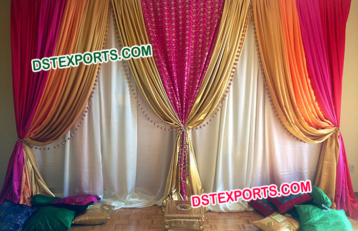 Indian Wedding Sangeet Stage Backdrop