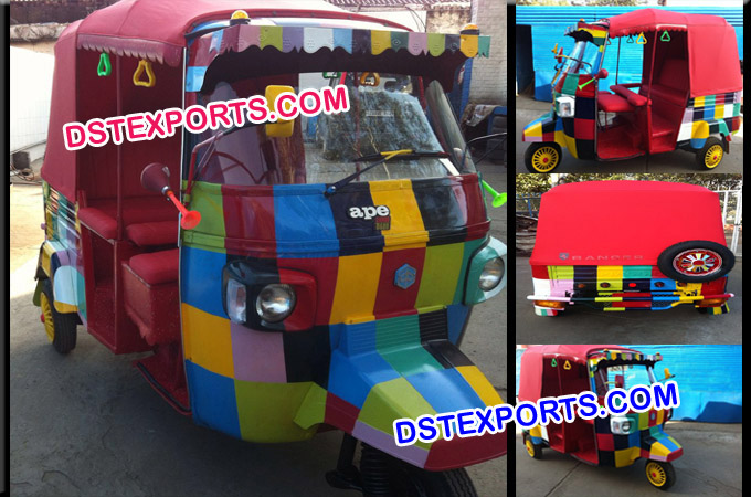 Wedding Decorated Auto Rickshaw for Bridal Entry